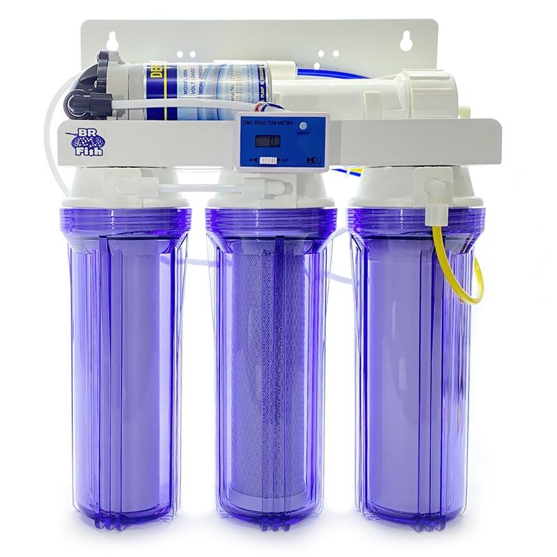 Filtro Osmose Reversa 100gpd + Bomba + Tds In-line Transpare - BR Fish Aquarismo - Purificador ...