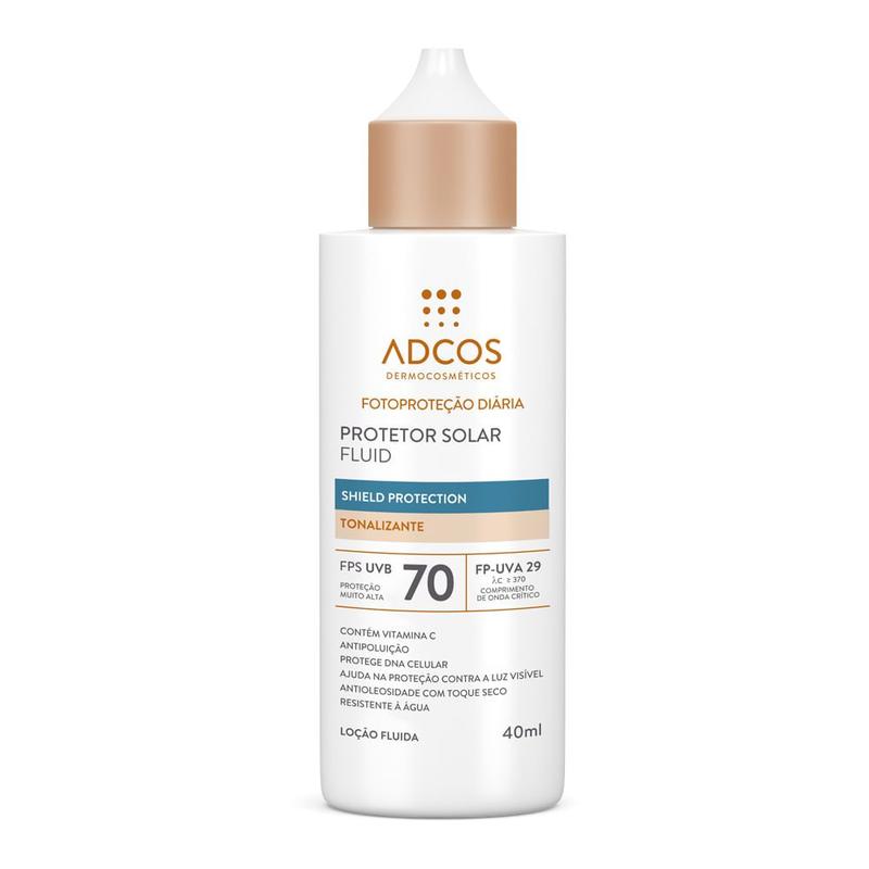 Filtro Solar Facial Adcos Fluid Tonalizante Fps70 40ml - Protetor Solar ...