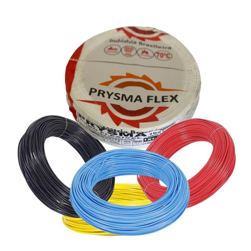 Fio Cabo Flexível 1,5mm 100m Varias Cores Dupla Camada PVC - Prysma ...