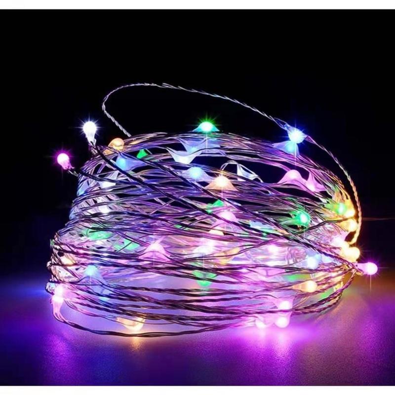 Fio de fada de LED 3 metros cor branco quente, branco frio ,colorido ...