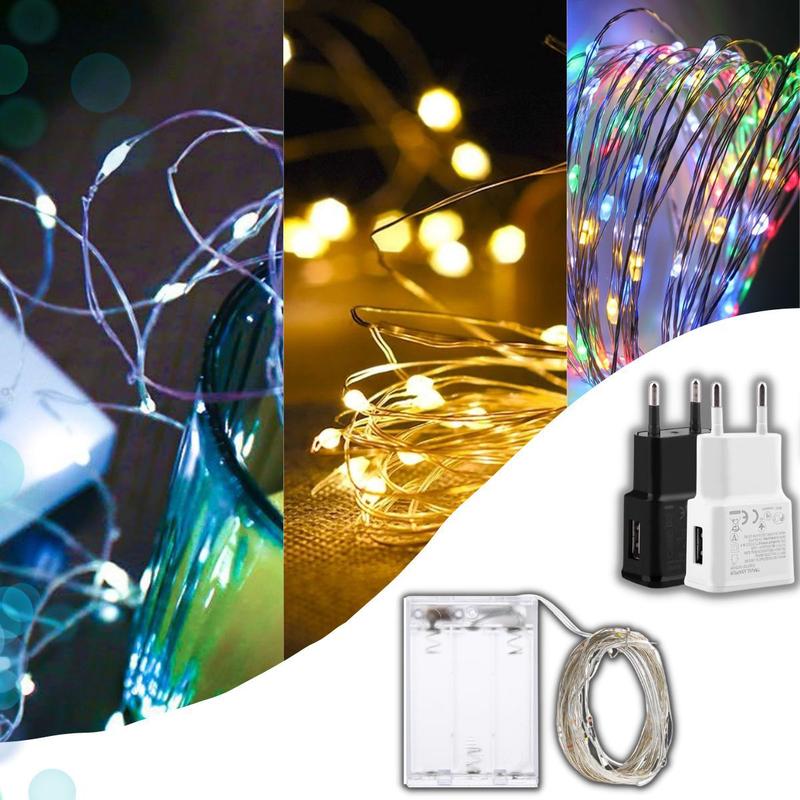 Fio De Fada Led Até 10 metros USB e Pilha Aljatec Varias Cores ...