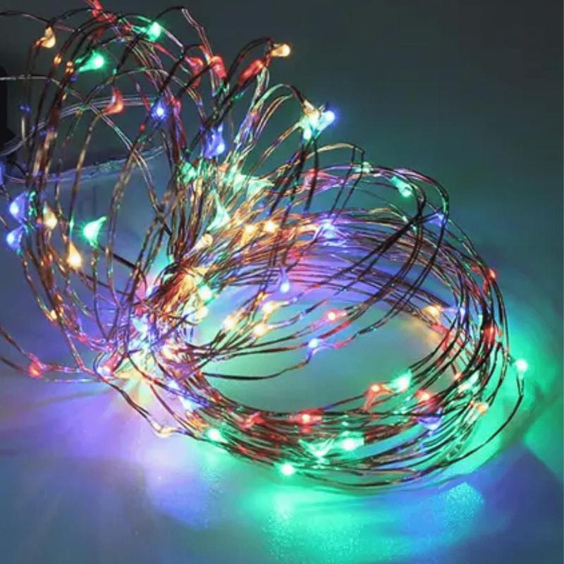 Fio De Fada Led Colorido Cordão 3.0m Com Led Fixo A Pilhas - Mormino ...