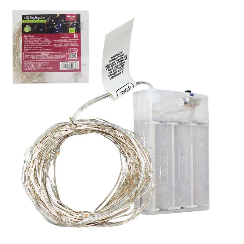 Fio De Fada LED Decoração Cordão De Luz 10 Metros - Rosa - Wincy Natal ...