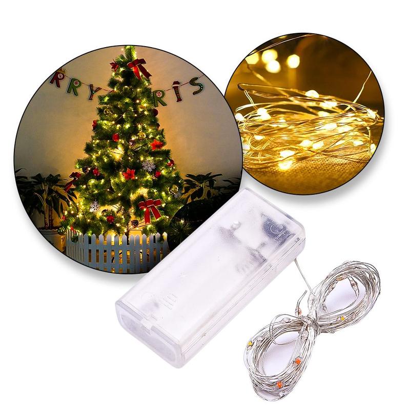 Fio De Led A Pilha Luz Quente 3 Metros Branco Cordao Fada - Hxt - Fio ...