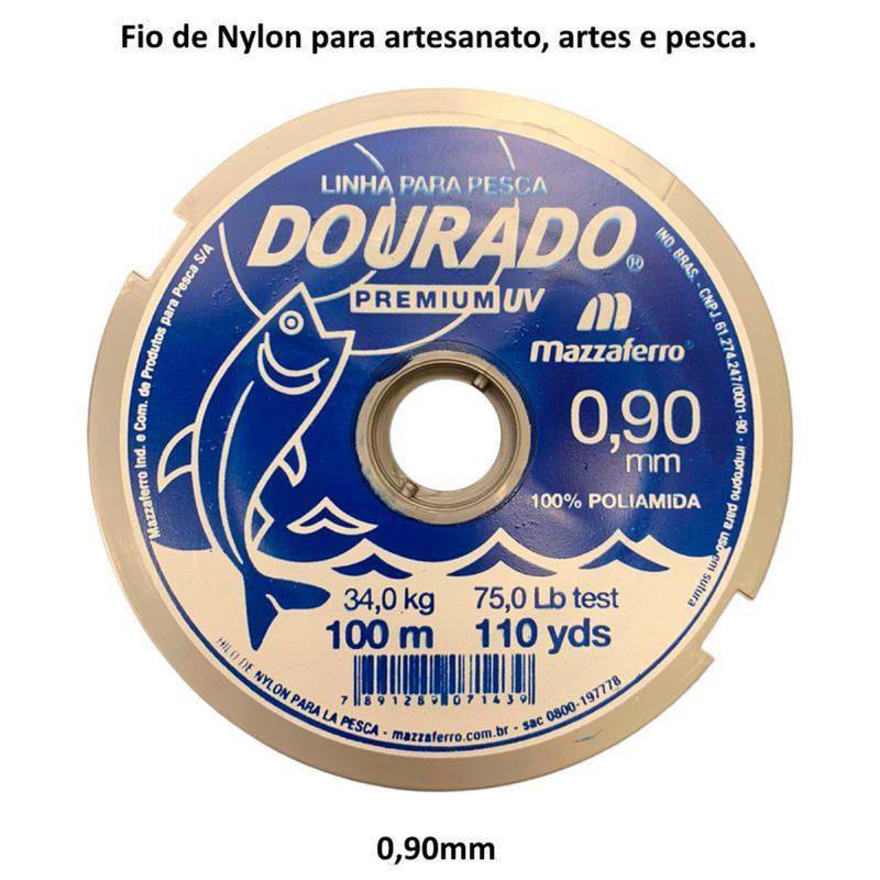 Fio de Nylon 0,90mm x 100m / Linha de Pesca Premium Mazzaferro - Linha ...
