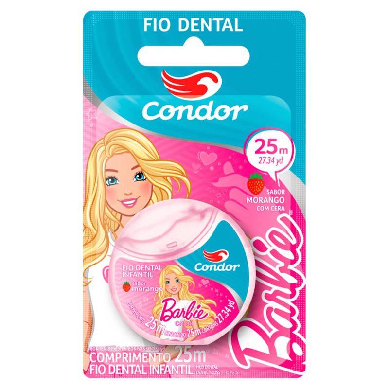 Fio Dental Barbie Morango 25m - Condor CX c/24 - ** PEC CONDOR - Fio ...