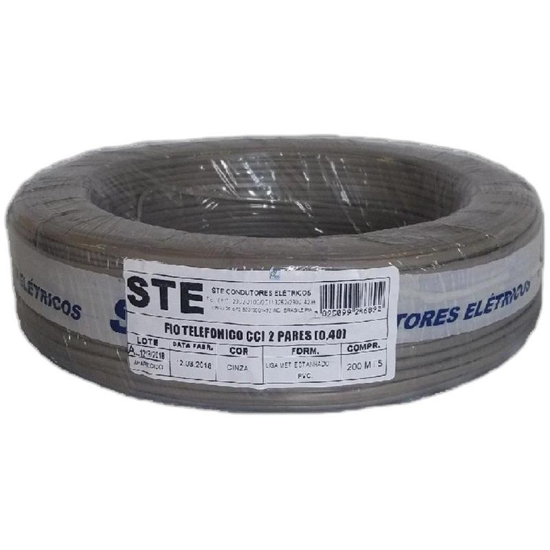 Fio Telefone 2 Par Cci Ste Cinza 200m Pr 673 - STEEL CABLE - Fios e ...