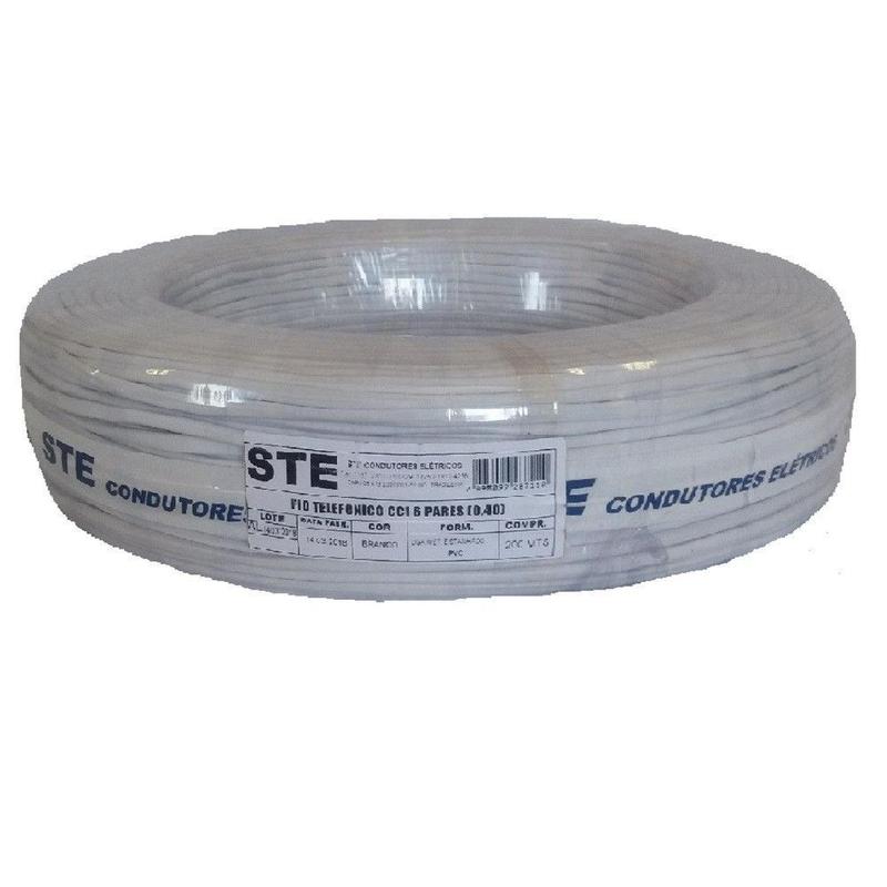 Fio Telefone 6 Pares Cci Ste Branco 200m Pr 803 - STEEL CABLE - Ramais ...