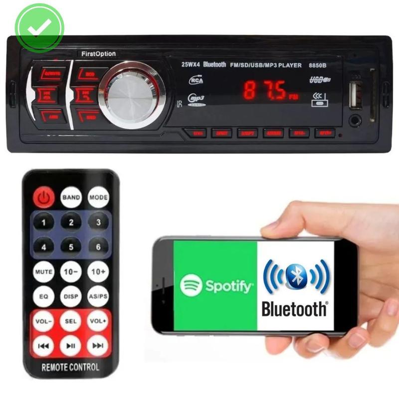First Option Radio Automotivo Sem Toca Cd Mp3 Player Bluetooth Usb Sd ...
