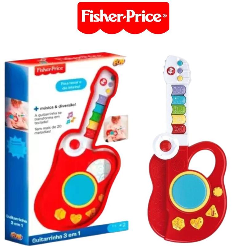 Fisher Price Guitarra Infantil 3 em 1 Fun Com Luzes F0001-0 - Violão ...