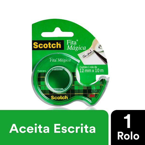 Fita Adesiva Magica 12MM X 10M 3M SCOTCH C/APARELHO Dispenser - Fita ...