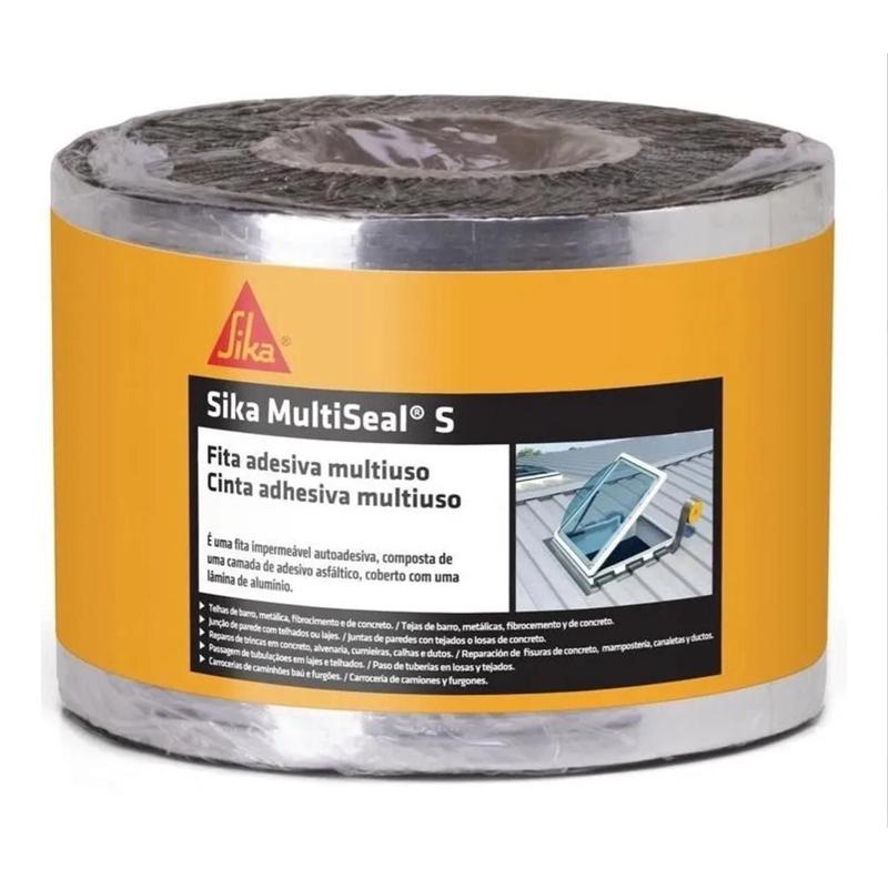 Fita Asfáltica Autoadesiva com Alumínio Multiuso SIKA Multiseal S 10cm ...