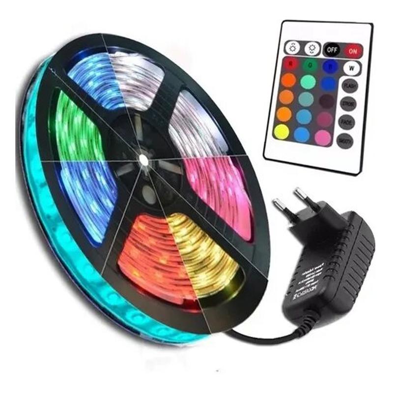 Fita de Led Colorida RGB Com Fonte 5 Metros - Durawell - Fita de LED ...