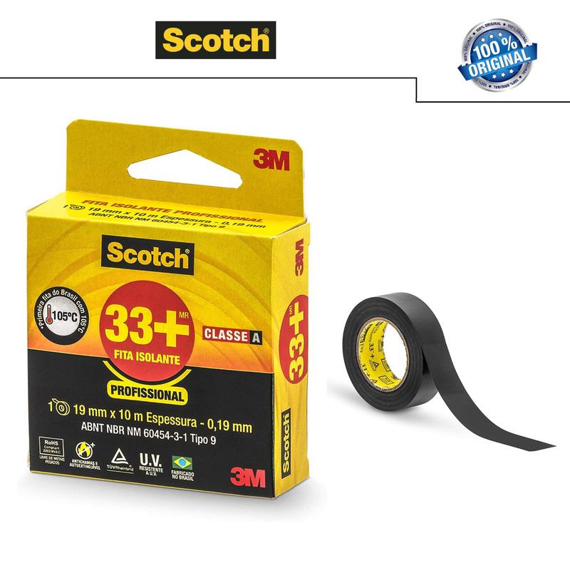 Fita Isolante 3M Scotch 33+ 10M Classe A - Fita Isolante - Magazine Luiza