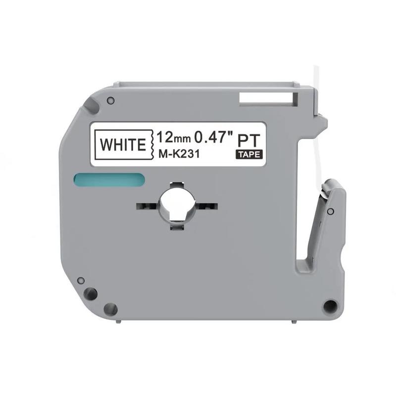 Fita mk-231 m231 rotulador brother preto/branco 12mm x 8m cpt - SHENZHEN - Fita para Rotulador ...