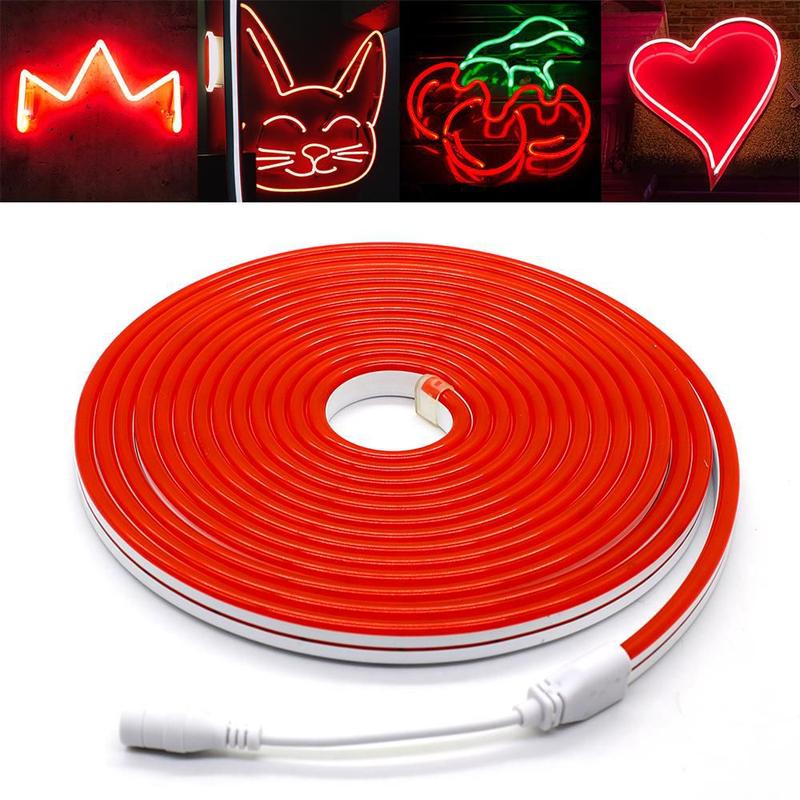 Fita Neon Led 5m 12v Corte 2,5cm Flexivel Alto Brilho Vermelho - RY ...
