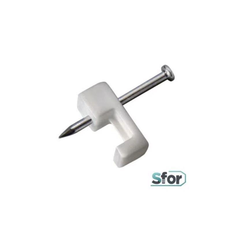 Fixa fio 10/12 br + prego 1,8x25 pacote com 100 peças - SFOR - Grampo ...