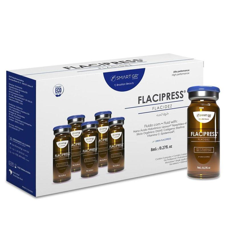 Flacipress Flacidez Cutânea Smart GR - 5 Frascos de 8 ml - Anticelulite ...