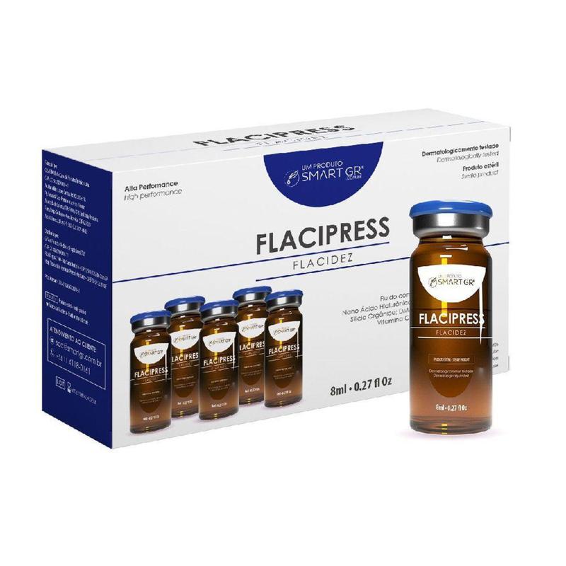 Flacipress Flacidez Cutânea Smart GR - 5 Frascos de 8 ml - Anticelulite ...