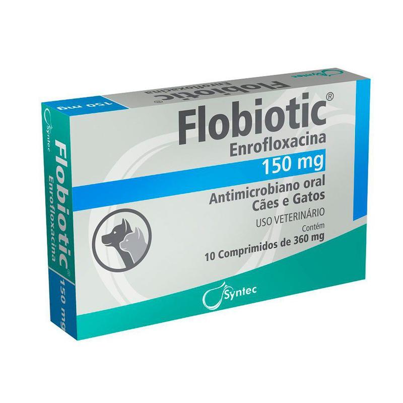 Flobiotic Antibiotico Para Caes E Gatos 150mg C/ 10 Comprimidos ...