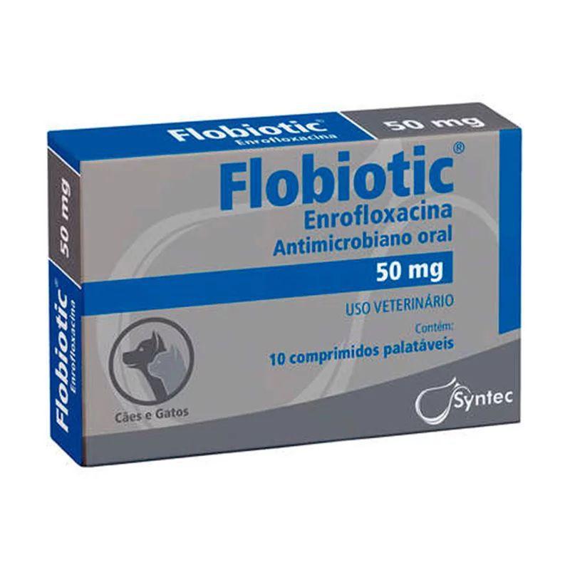 Flobiotic Para Caes E Gatos 50mg C/ 10 Comprimidos - SYNTEC - Farmácia ...