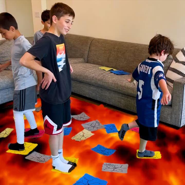 Floor é Lava Escape Challenge Kids Game, Like Twister, Minute to Win It ...