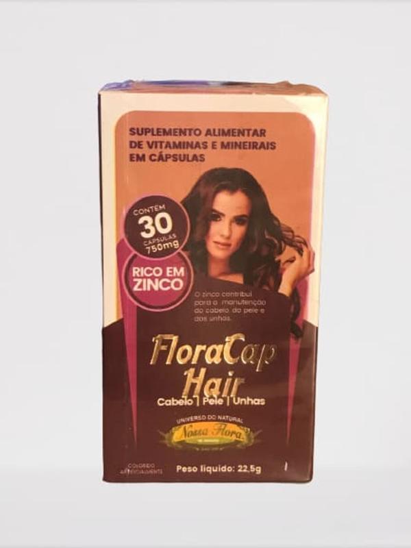 Flora cap Hair 30 cápsulas - Nossa flora - Nutricosméticos - Magazine Luiza