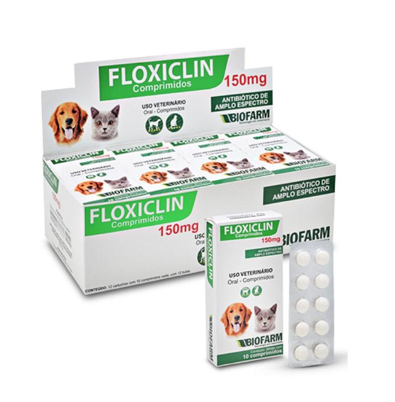 Floxiclin Enrofloxacina para Cães Gatos 10 comp - Biofarm - Farmácia Pet - Magazine Luiza
