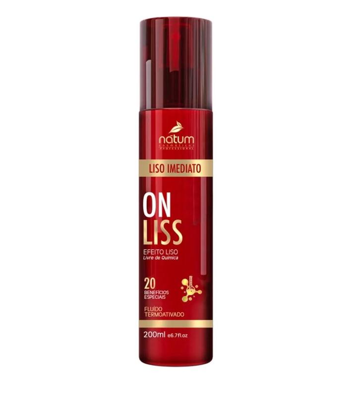 Fluído ON LISS - 200ml cabelos lisos, hidratados - Nátum Cosméticos ...