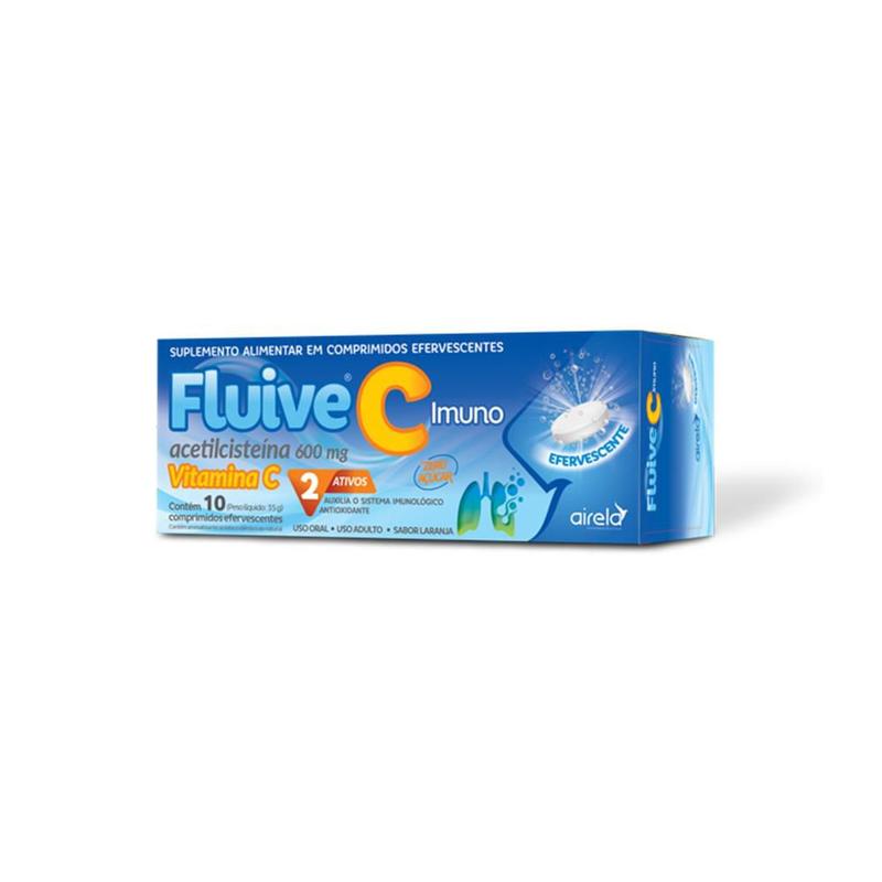 Fluive C Imuno Airela Efervescente 10 comprimidos - Vitaminas A-Z ...