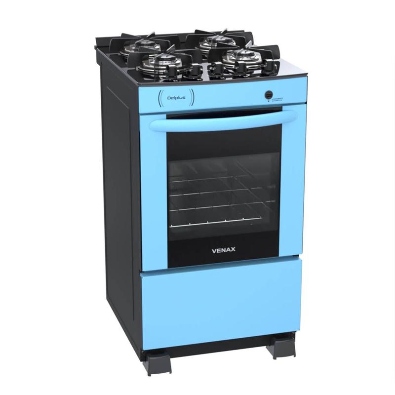 Fogão 4 Bocas À Gás De Piso Delplus Vitreo Bl Venax Bivolt - Fogão 4 ...