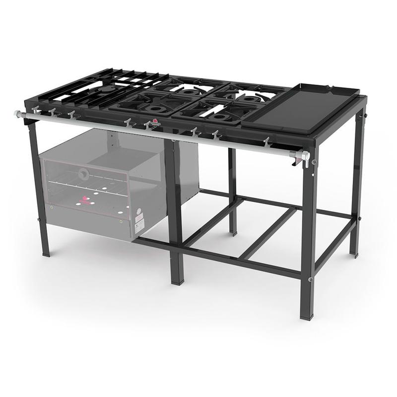 Fogão Industrial Baixa Pressão PMS-510FCH Sem Forno Com Chapa - 4 QS 1 ...