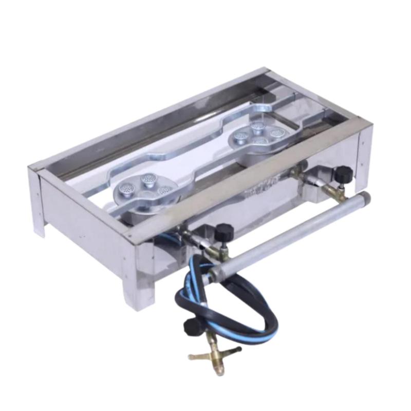 Fogareiro Camping De Inox 2 Bocas A Gás Portátil Resistente - CPS ...