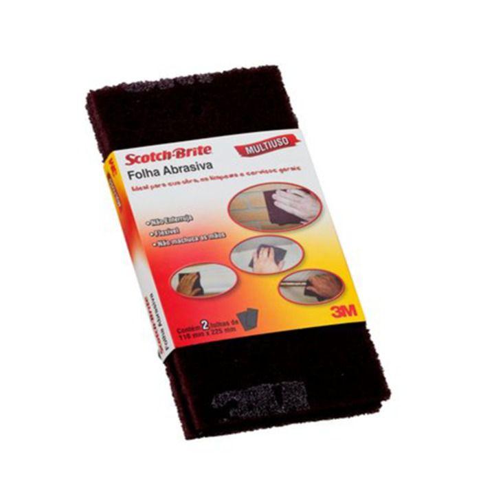 Folha de Acabamento Scotch-Brite Média 2 Unidades 110X225mm 3M - Manta ...