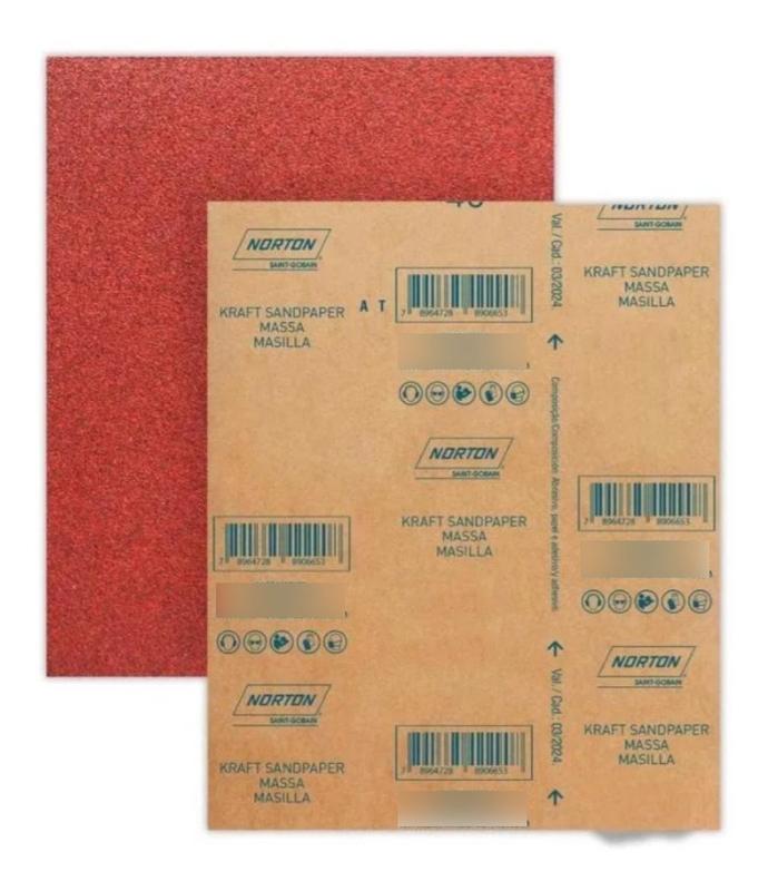 Folha De Lixa Massa E Madeira Grana 150 Kit 50 Peças Norton - Lixa para ...