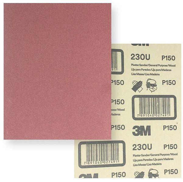 Folha Lixa 230U MASSA/MADEIRA P150 225X275 PCT 50FL 3M - Lixa para ...