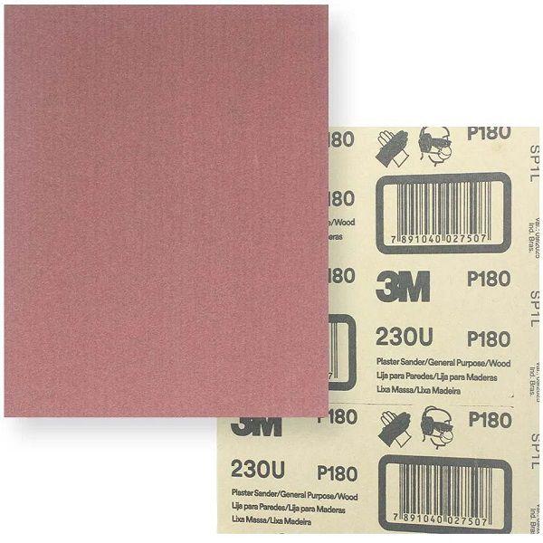 Folha Lixa 230U MASSA/MADEIRA P180 225X275 PCT 50FL 3M - Lixa para ...