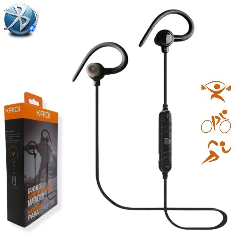 Fone de Ouvido Bluetooth Esportivo com Gancho para Corrida e Treinos ...