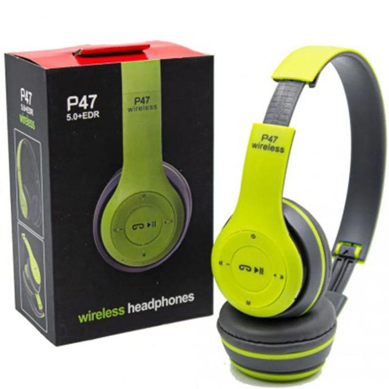 Fone De Ouvido Bluetooth P47 Wireless 5.0 Headphone Verde - Fone de ...