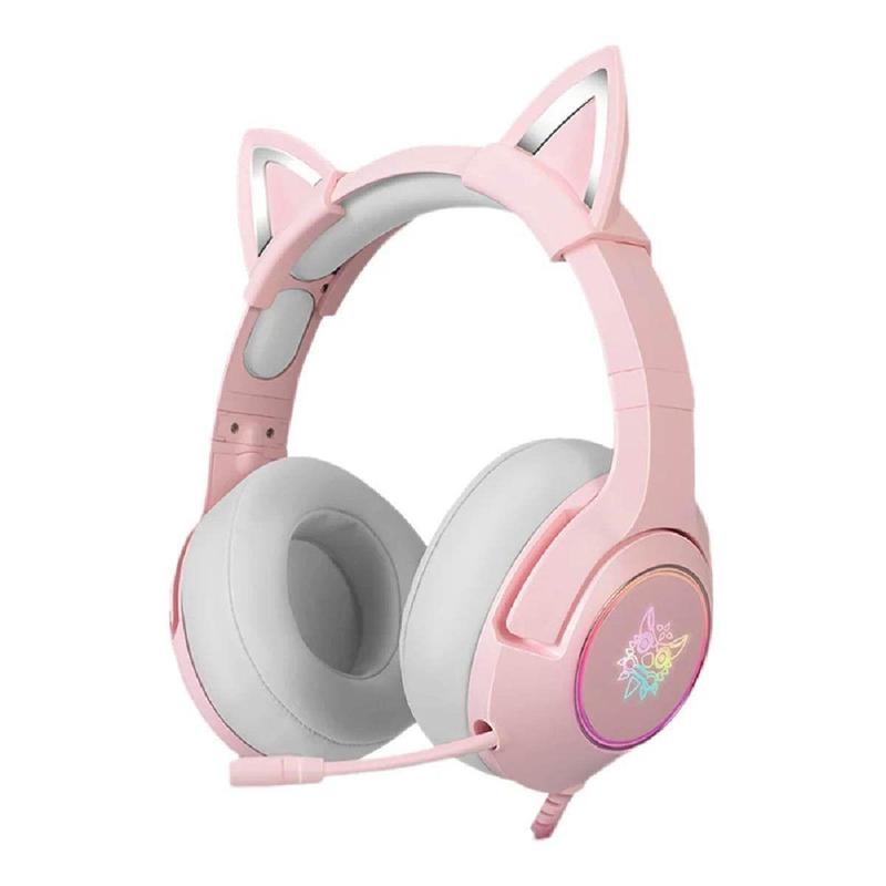 Fone De Ouvido Gamer Headset Onikuma K9 Gatinho RGB - Headset com Fio ...