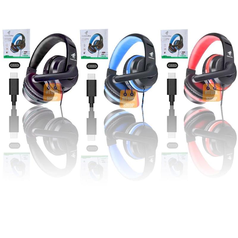 Fone De Ouvido Gamer Para Celular E Pc Tipo C Com Microfone GT - U200 ...