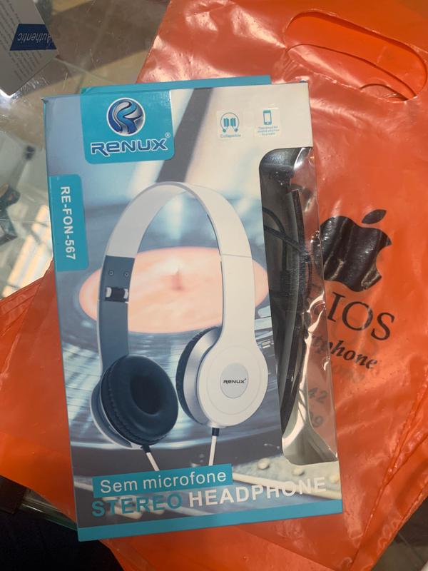 Fone de ouvido headphone RENUX / réplica (sem microfone) - Headphone ...