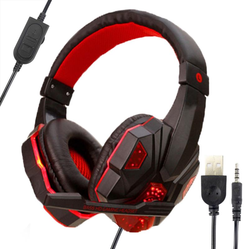 Fone De Ouvido Headset Gamer Luz Led Compatível Com Pc/Ps5/Ps4/Xbox ...