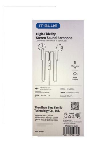 Fone De Ouvido It-blue - It Blue - Fone de Ouvido com Fio - Magazine Luiza