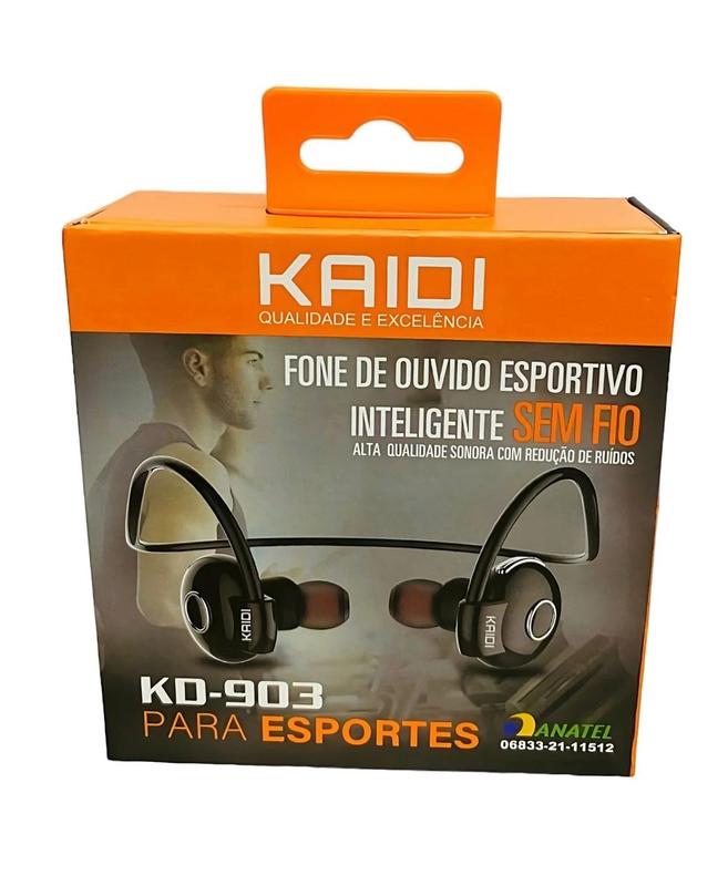 Fone de Ouvido Kaidi Bluetooth Sem Fio KD903 - KAIDI KD-903 Esportivo ...