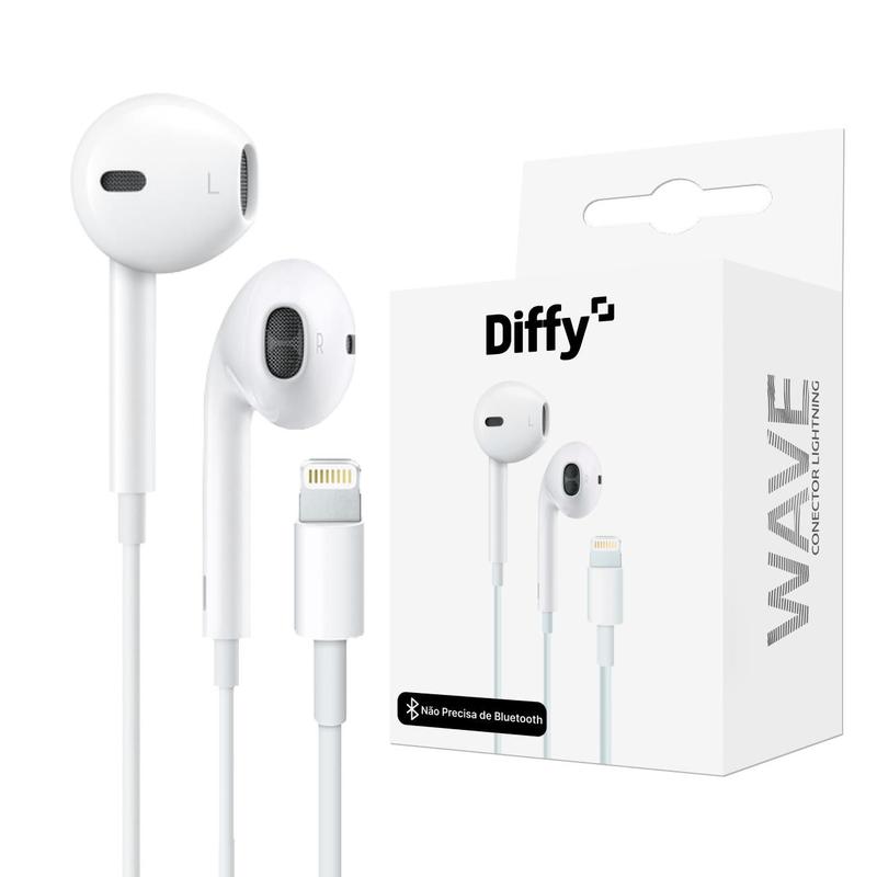 Fone de Ouvido para iPhone Lightning Diffy Wave Não Precisa Bluetooth ...