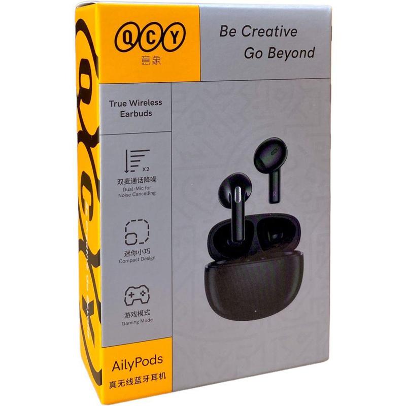 Fone de Ouvido Qcy Ailypods T20 Preto Com Cancelamento de Ruido e Modo Gamer Original Com Nota ...