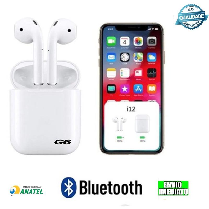 Fone de Ouvido Sem Fio Bluetooth I12 - tws - Fone de Ouvido Bluetooth ...