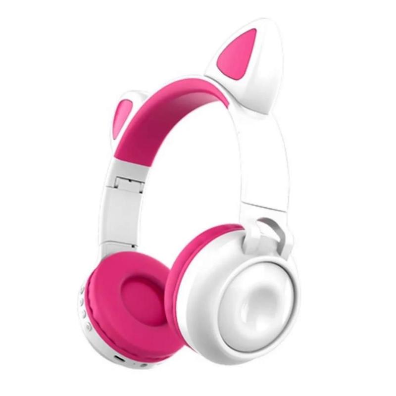 Fone De Ouvido Sem Fio Orelhas De Gato 8 Cores De Led Roxo - SHOPPING ...
