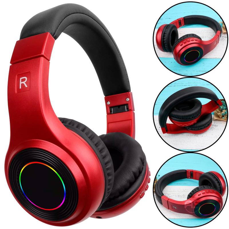 Fone Headphone Led Rgb Bluetooth Micro Sd Fm Dobrável Macio - B-Max ...